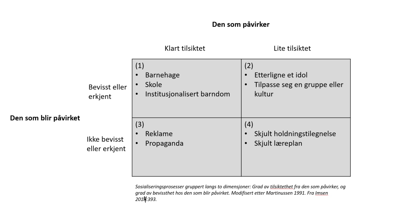 Sosialisering og identitetsutvikling :: Pedagogikksiden